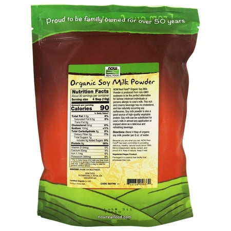 NOW Foods - NOW Real Food Organic Soy Milk Powder - 20 oz. | Walmart Canada