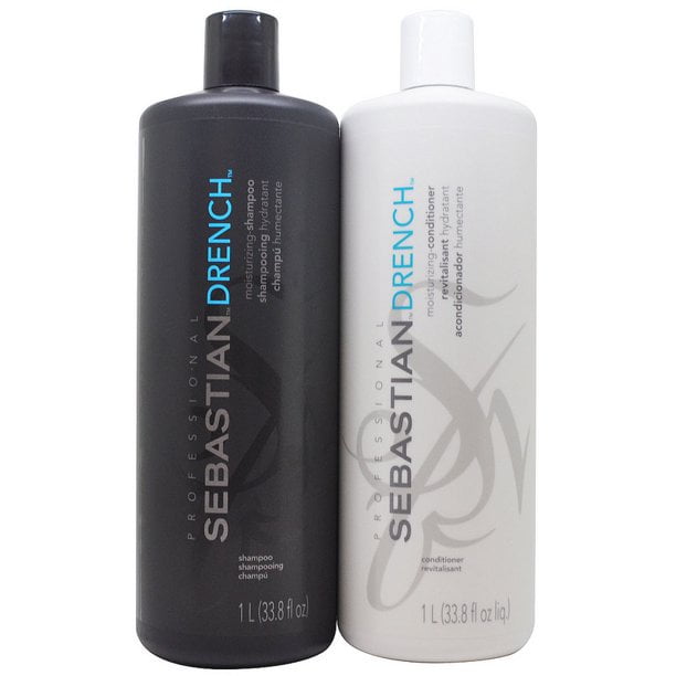 Sebastian Drench Moisturizing Shampoo and Conditioner Liter Duo, 33.8 ...