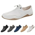 AUDeals Men’s Round Toe Hand Stitched Soft Non Slip Driving Moccasin ...