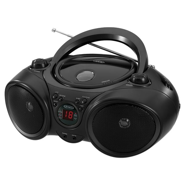 JENSEN CD-490-BK 3-Watt RMS Portable Stereo CD Player with AM/FM Stereo ...