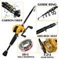 Sougayilang Casting Fishing Rod and Reel Combo Telescopic Pole with 7.2 ...