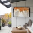 Abstract Oil Painting Outdoor TV Cover 40 to 43 inch Orange Grey ...
