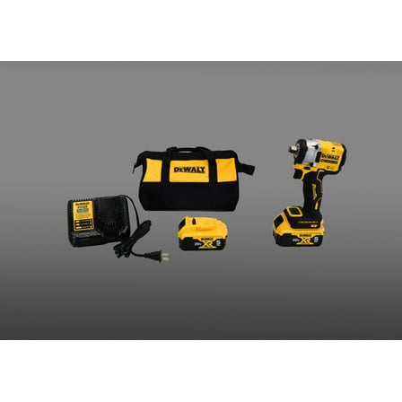 DEWALT DCF900 20V MAX Cordless Impact Wrench Kit, 20V MAX, 1/2" ，With 4 ...