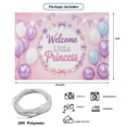Welcome Little Princess Baby Shower Backdrop, Pink Purple Balloon ...