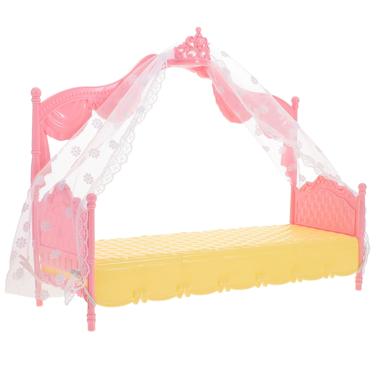 Click here for Kakowely Princess Doll Bed With Canopy Dollhouse F... prices