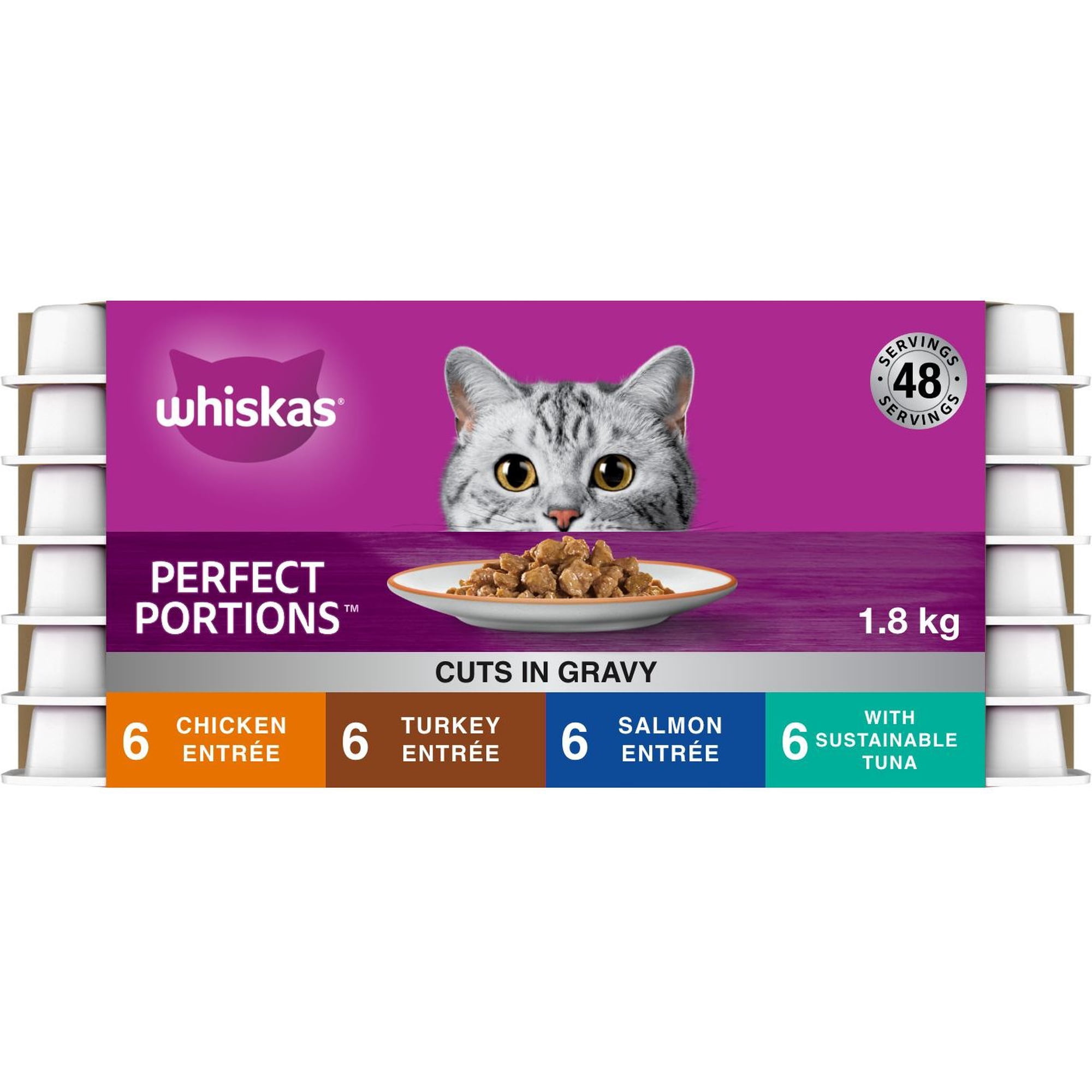 Click here for Pack Of 4 - Whiskas Perfect Portions Cuts In Gravy... prices