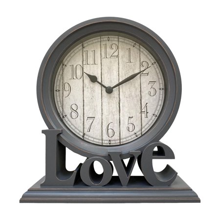 Rustic Desk Clock Mantel Clock Table Clock Clocks Shelf Silent ...