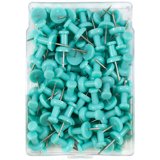 JAM Paper Push Pins, Teal Blue, 1 inch, 100/Pack - Walmart.com