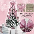 MINKUROW Pink Christmas Tree Topper Pink Glitter Christmas Bows 12 ...