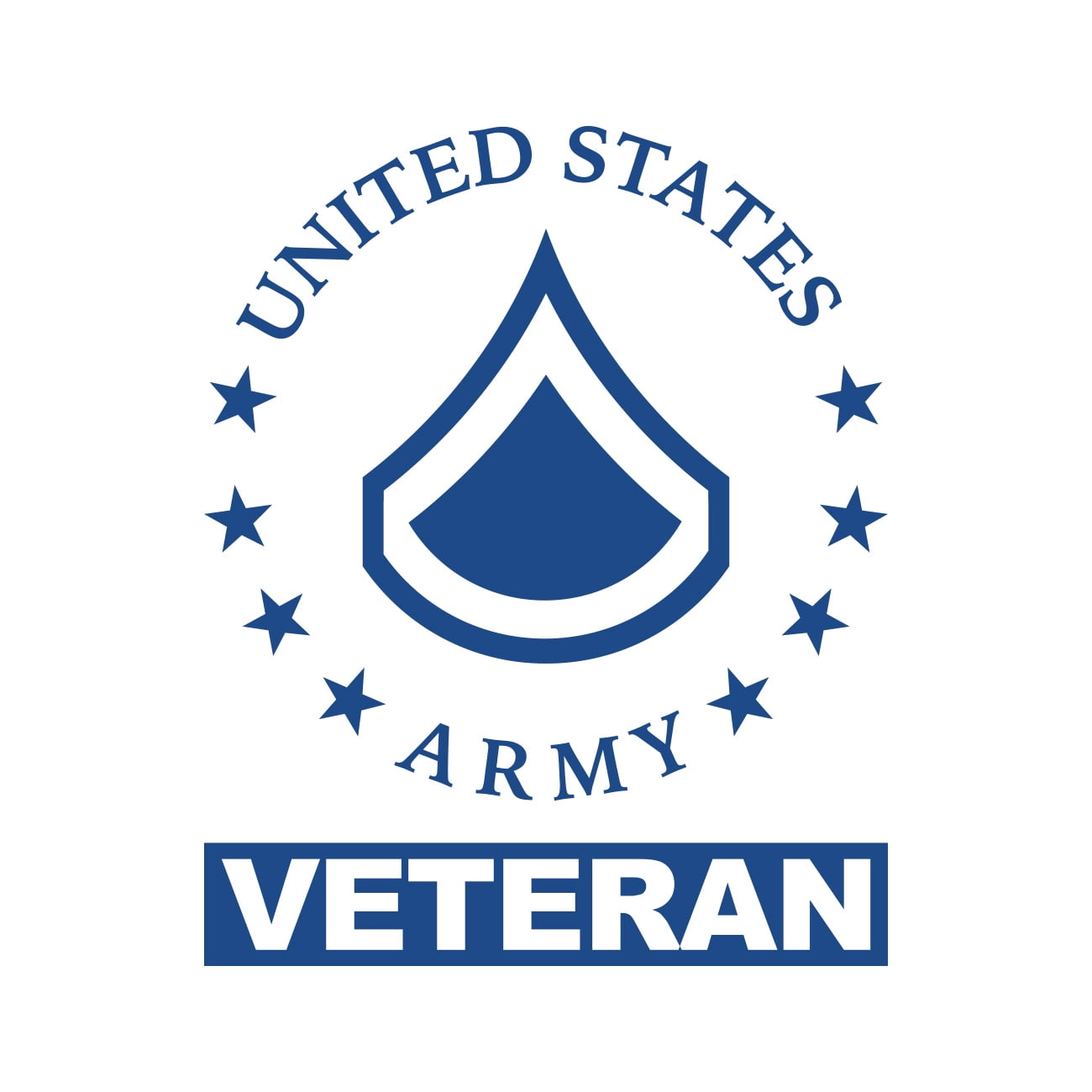 E-3 Private First Class Veteran US Army Rank Sticker Decal Die Cut ...