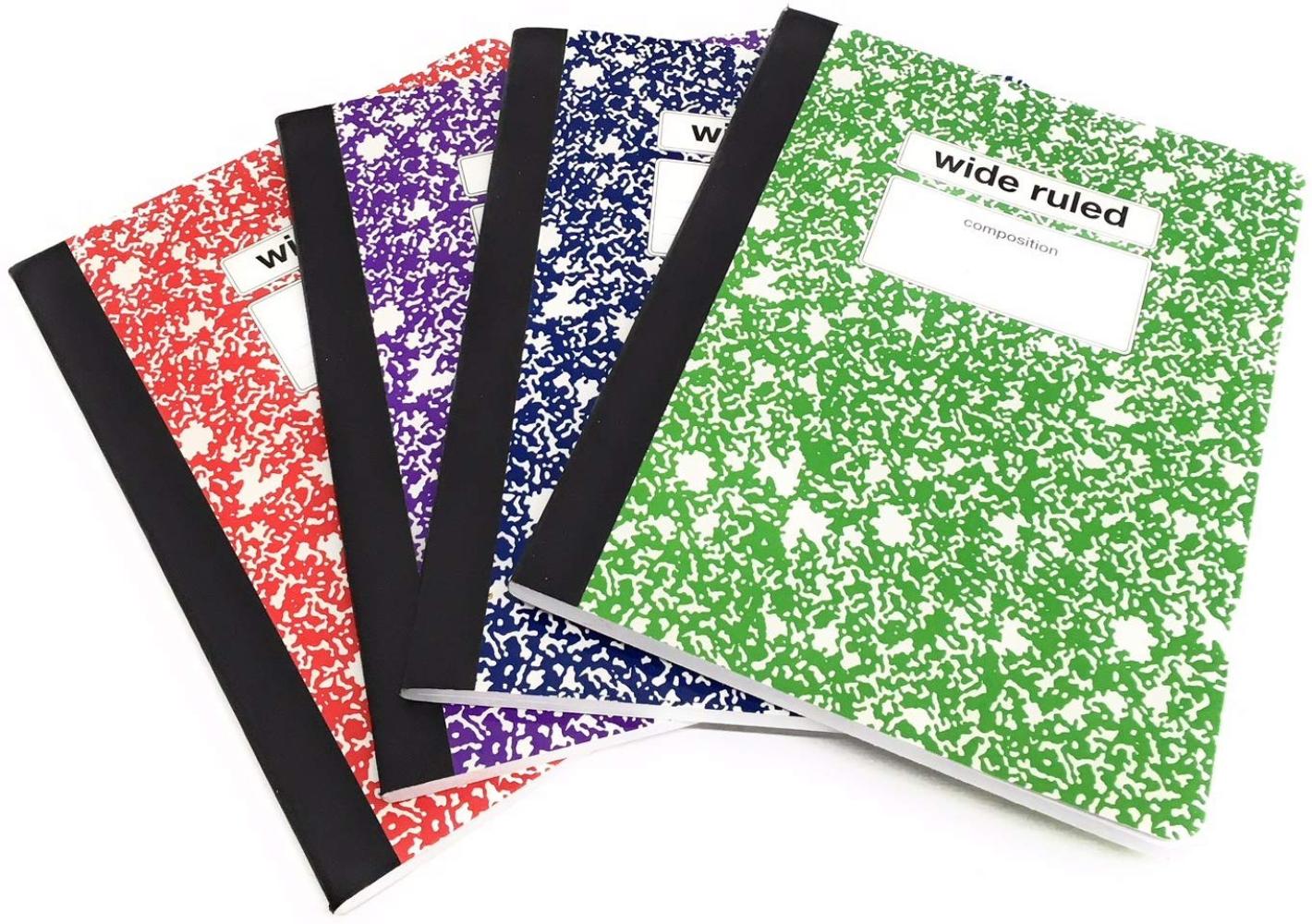 Wide Rule Composition Book 9 3 4 Inch X 7 1 2 Inch Assorted Colors 4
