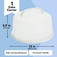 Juvale Round Cake Carrier, 12" Dia x 5.9" H, Collapsible Plastic ...