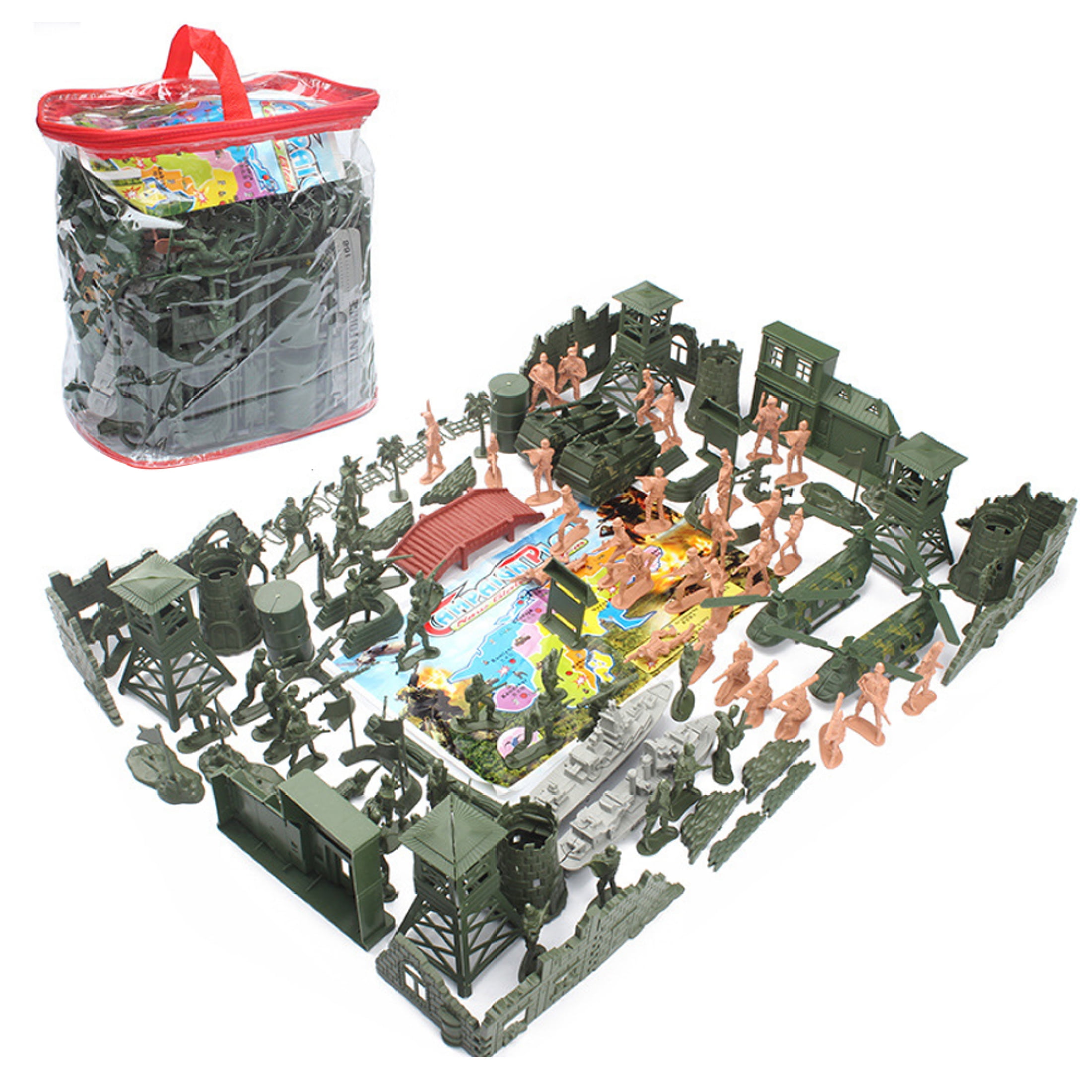 EUBUY 140pcs Military Soldier Model Toys Set Men Figures Toy Soldiers ...