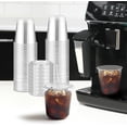 50 Sets - 12oz Round Bottom Clear Plastic Cups with Lids and Straws ...