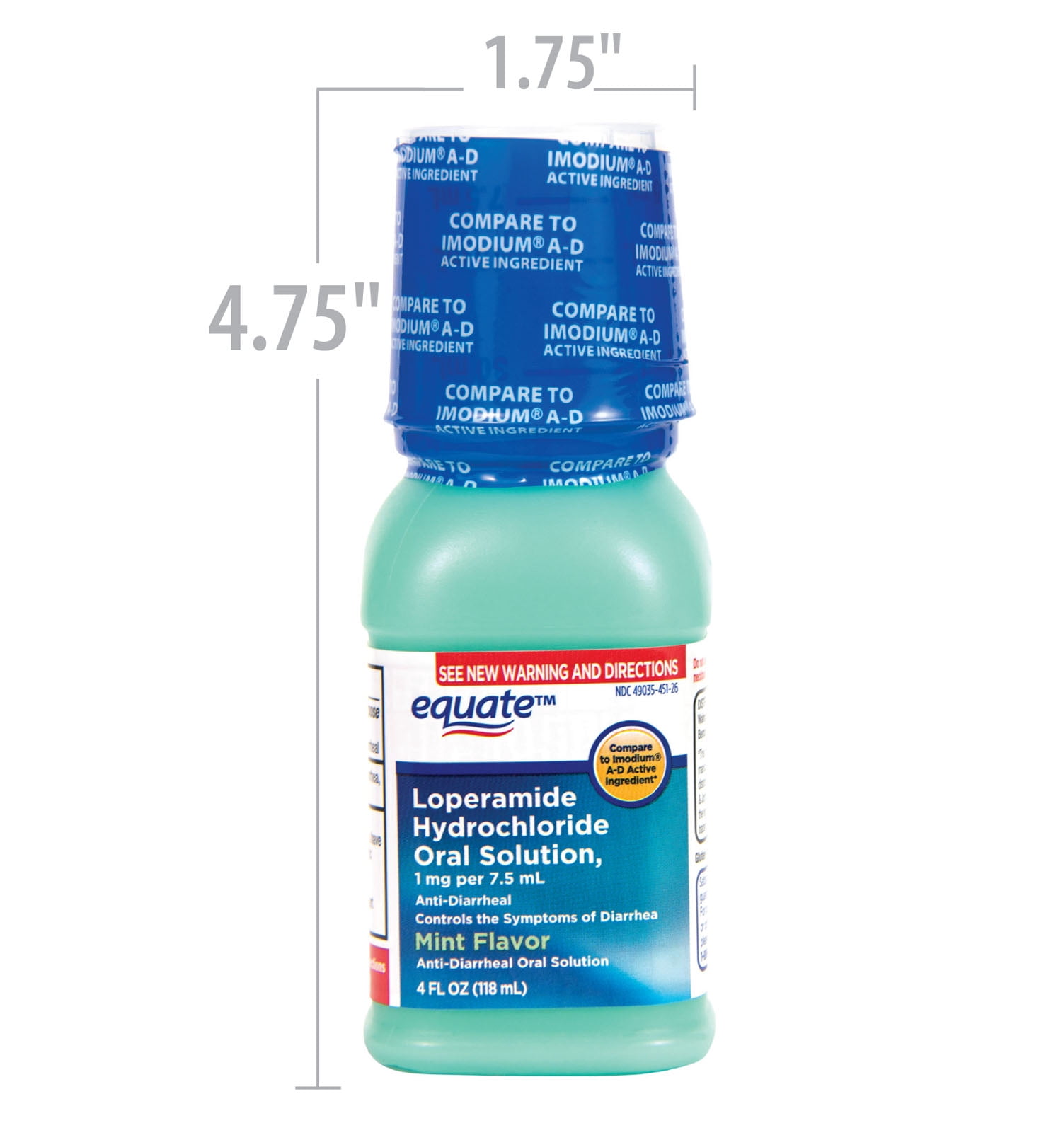 Brandclub - Equate Anti-Diarrheal Loperamide Hydrochloride, Mint Flavor ...