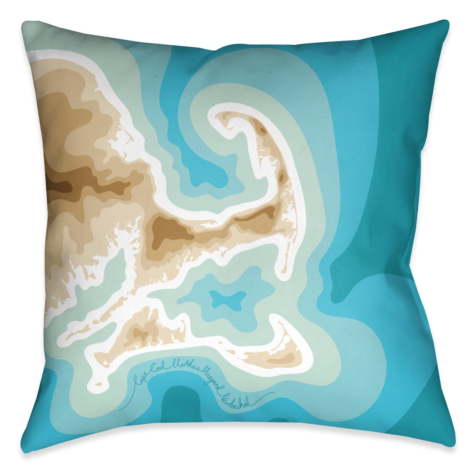 Laural Home Cape Cod Islands Topographic Abstract Map 18-inch ...