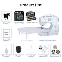 NEX Sewing Machine 16 Built-in Stitch with 60 Pcs Threads, Reverse ...