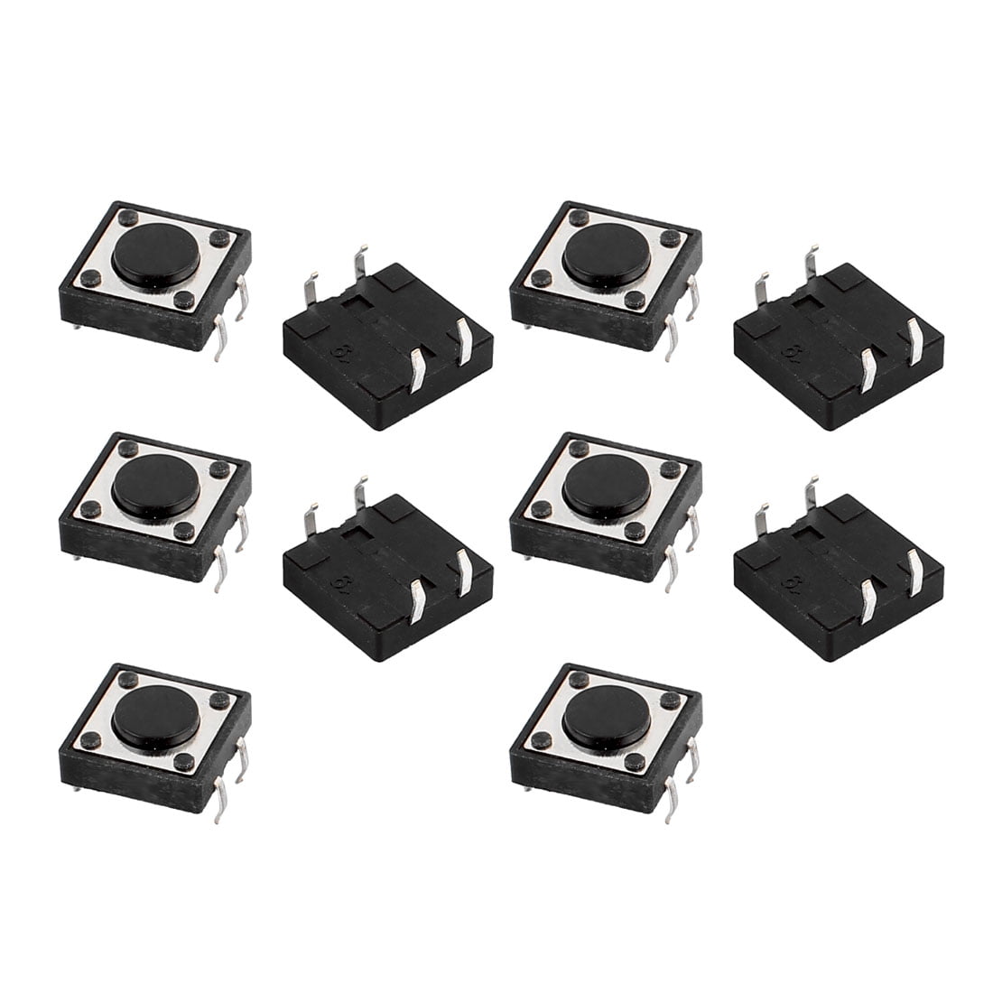 10Pcs 12mmx12mmx4.3mm PCB Momentary Tactile Tact Push Button Switch 4 ...
