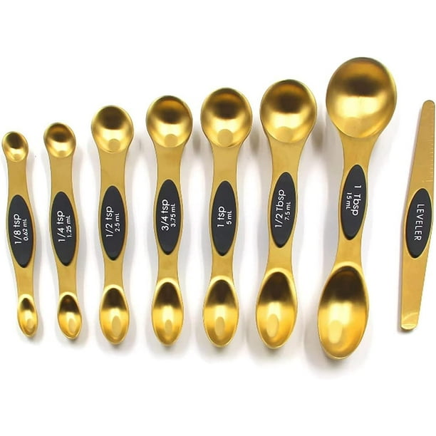 Magnetic Measuring Spoon Set Suitable for condiment jars. Set of 8 is a ...