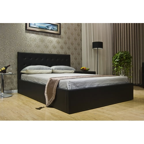 Greatime BS1111-2 Storage Bed, Queen, Black - Walmart.com - Walmart.com