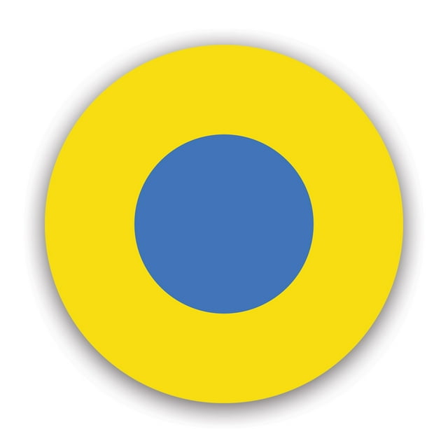 Ukrainian Roundel Sticker Decal - Self Adhesive Vinyl - Weatherproof ...
