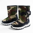 DHFJKG Little Big Kids Snow Boots Mid Calf Camo Boots Insulated Fuzzy ...
