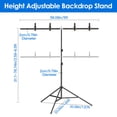 T-Shape Photo Video Heavy Duty Backdrop Stand, Studio Adjustable ...