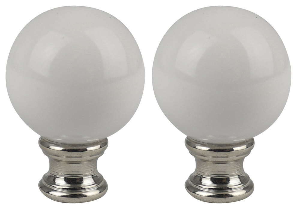 Urbanest Ceramic Ball Lamp Finial, 2" Tall, White, Set of 2 - Walmart.com