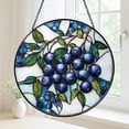 Blueberry Fruit Stained Glass Window Suncatcher, Botanical Inspired ...