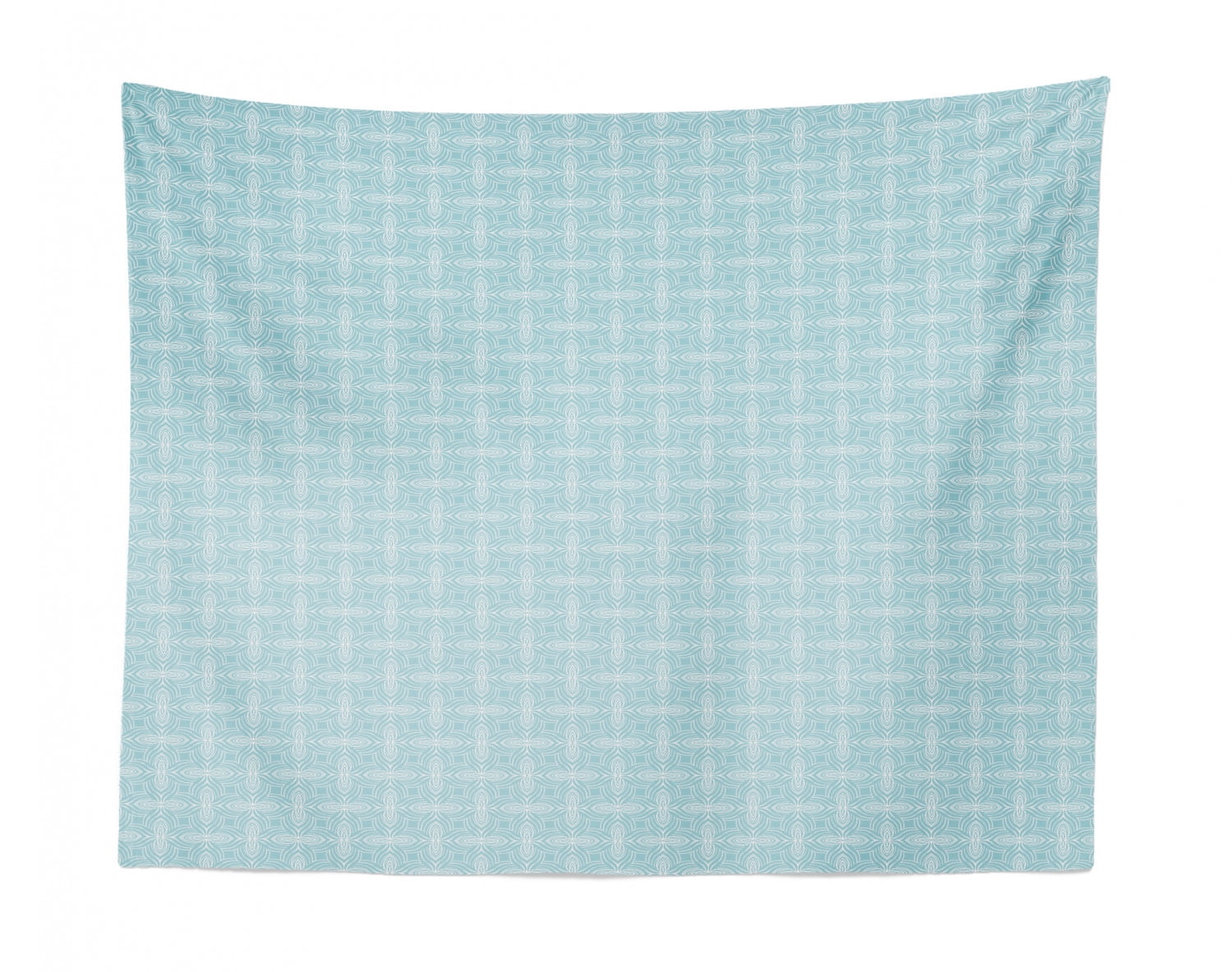 Modern Tapestry, Pastel Themed Pattern of Grunge Leaves Symmetric ...
