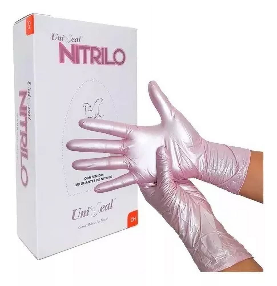 Guantes De Nitrilo Uniseal Rosa Metalico Talla Xch | Walmart en línea