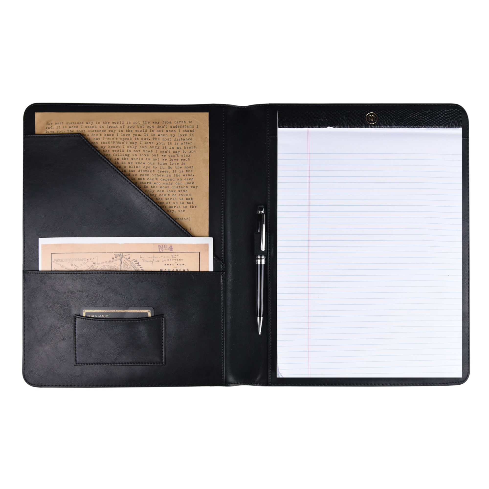 LeatherBelief A4 Document Folder Legal Pad Padfolio, Professional ...