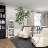 DecMode 21" x 76" White Wood 25 Bottles Boat Standing Wine Rack, 1 ...