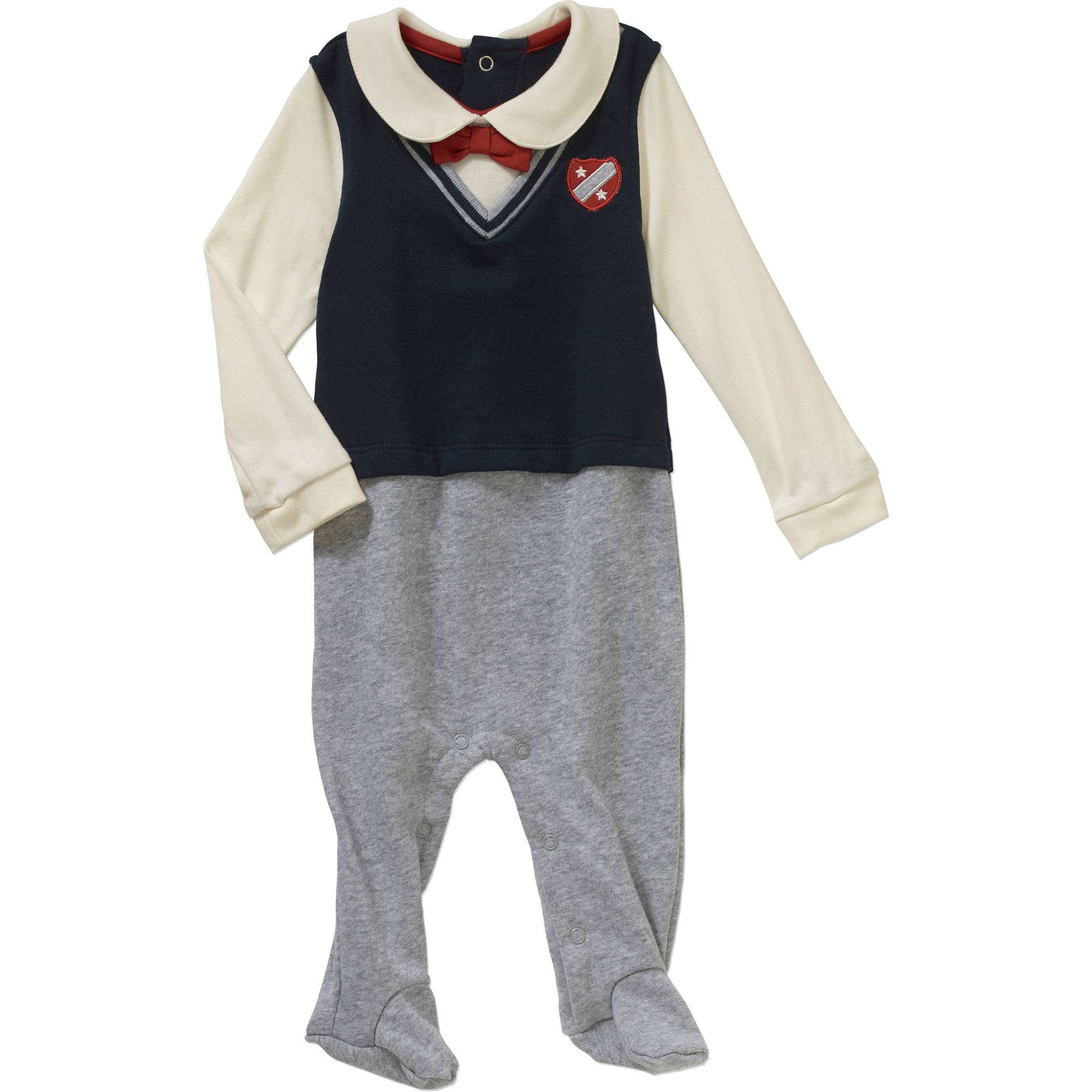 Quiltex Newborn Baby Boy Footed Coverall - Walmart.com