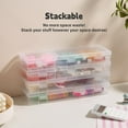 Novelinks Clear Stackable Plastic Storage Box Containers With Hobby Art