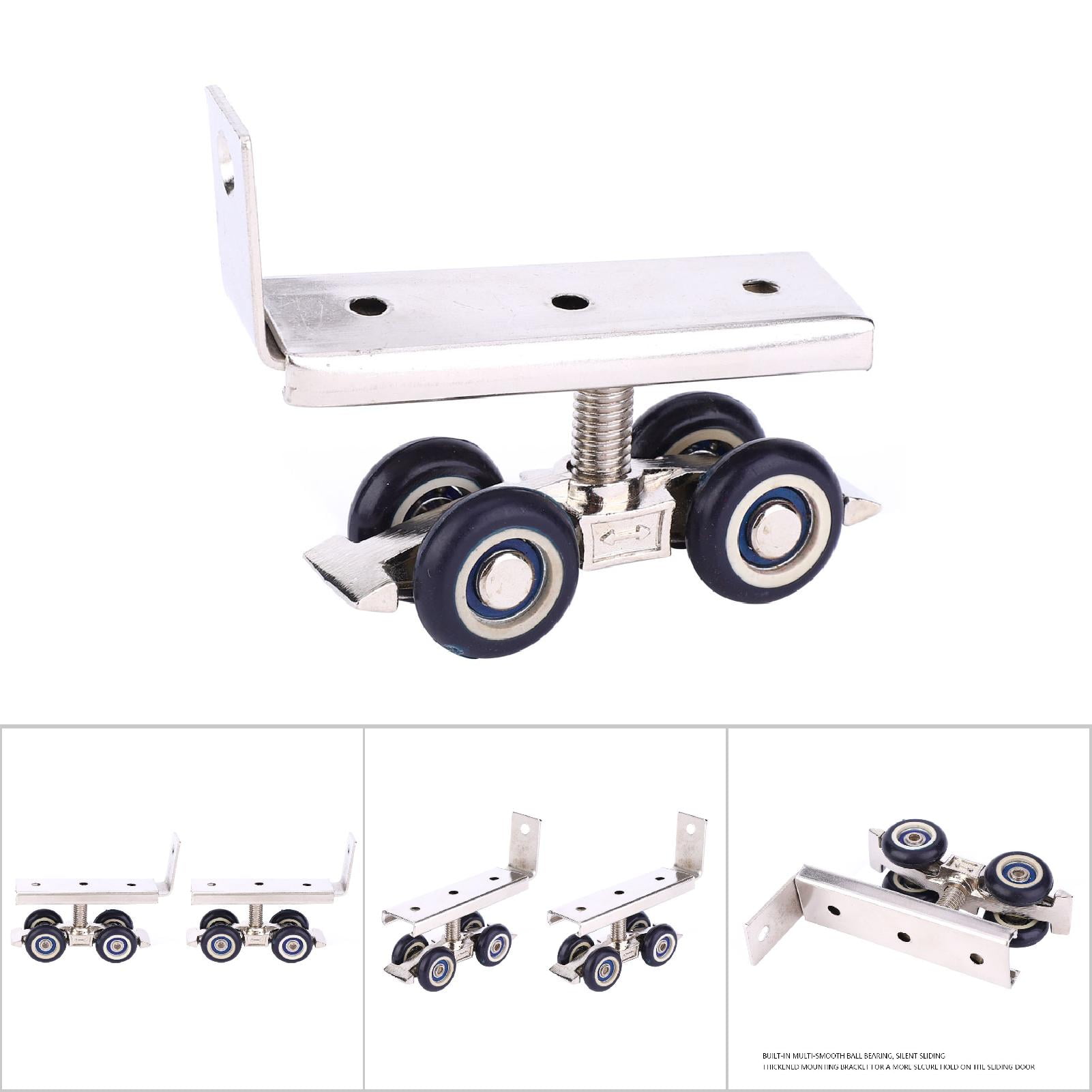 AMONIDA Sliding Door Wheel,4Pcs Silent Hanging Wheel Stainless Steel ...