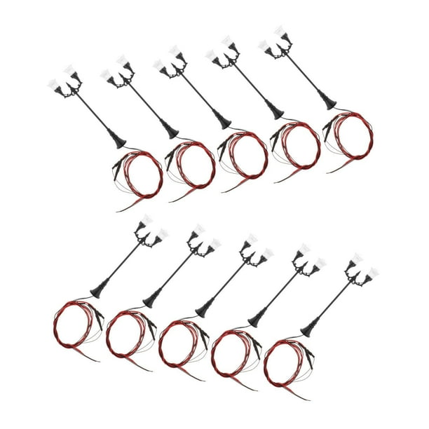 10/lot Model Street Garden Railway 12V Lamp Post 1:100 Gauge Warm LED ...