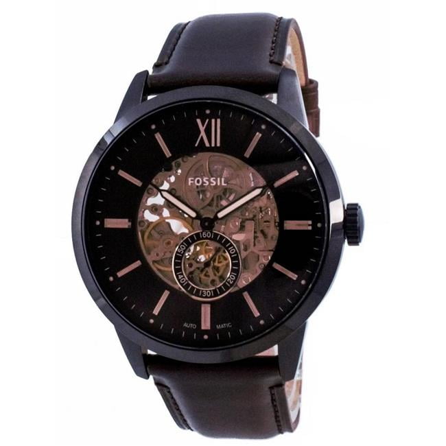 Fossil Townsman Brown Dial Automatic Skeleton ME3155 Men's Watch ...