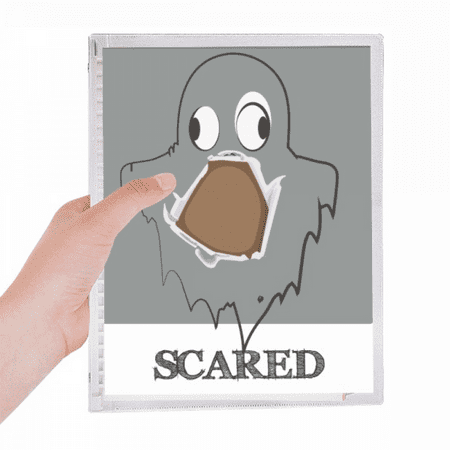 gray scary scared emotion notebook loose diary refillable journal ...