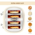 4 Slice Toaster - Cream, 1.5 Inch Extra-Wide Slots, 6 Shade Settings ...