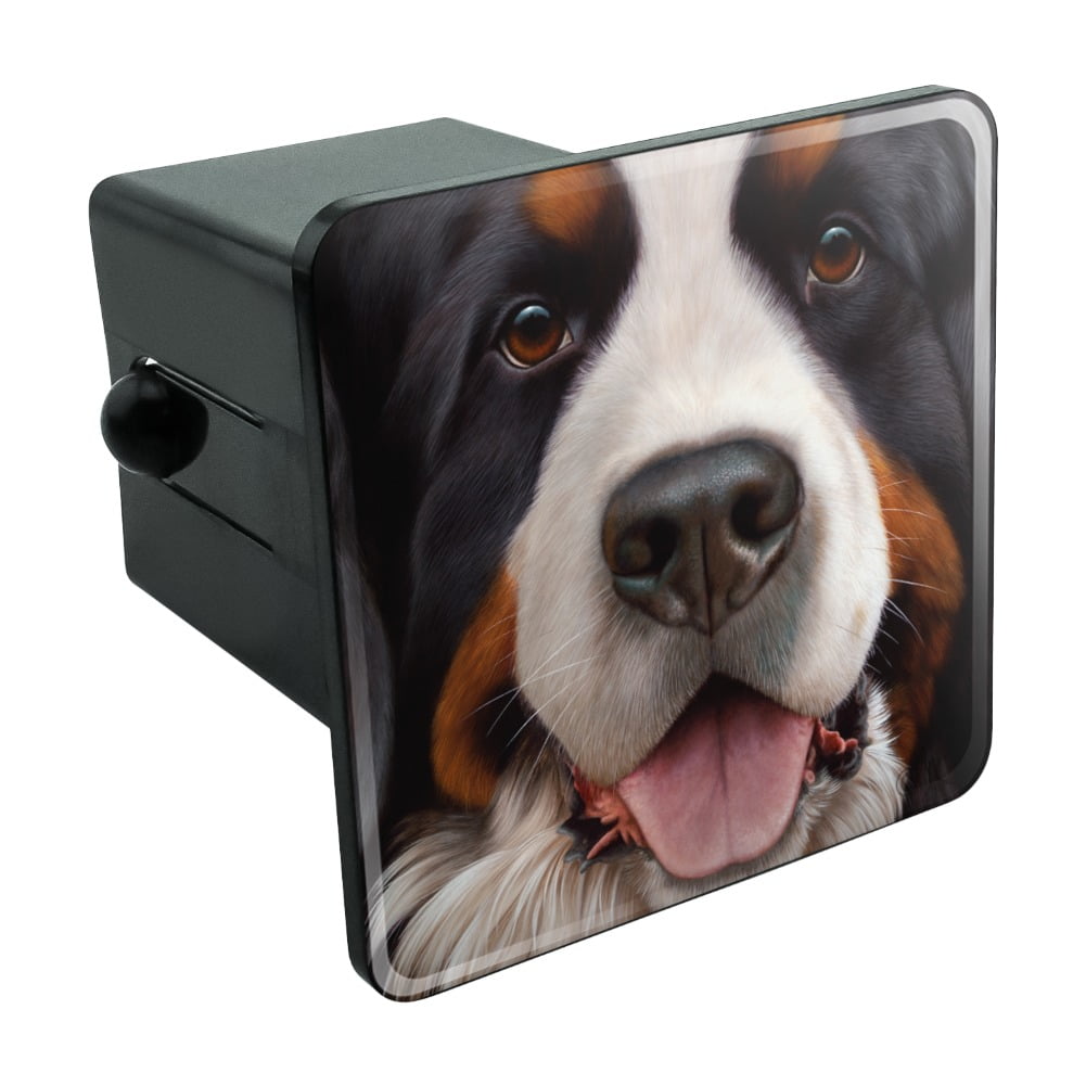 Bernese Mountain Dog Face Closeup Tow Trailer Hitch Cover Plug Insert ...