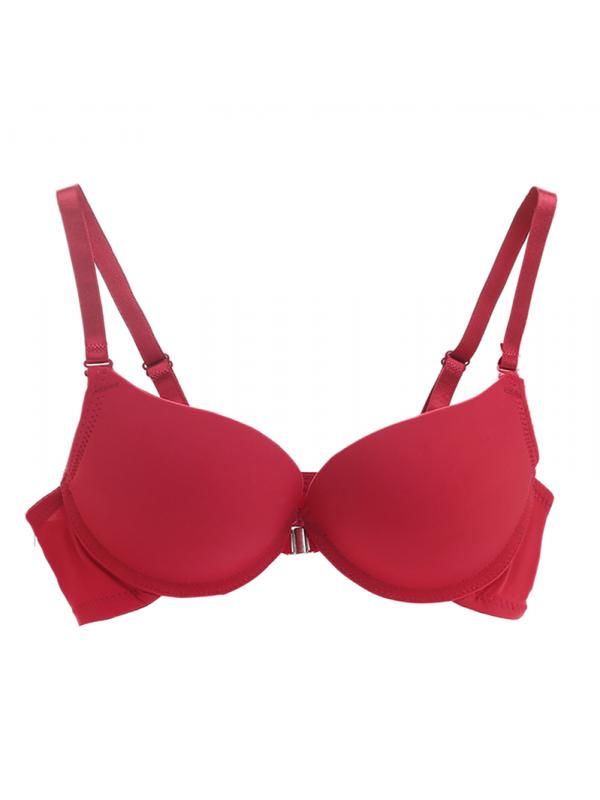 Women No Trace Front Buckle Bra Thin Side Collection Breast Underwear ...