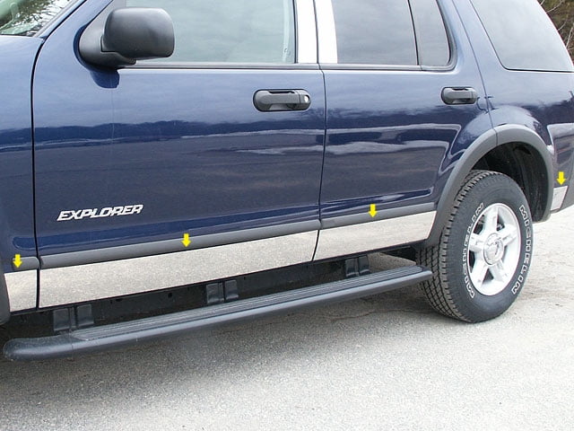 Stainless Rocker Panel Trim 8Pc Fits 2006-2010 Ford Explorer TH46331 ...