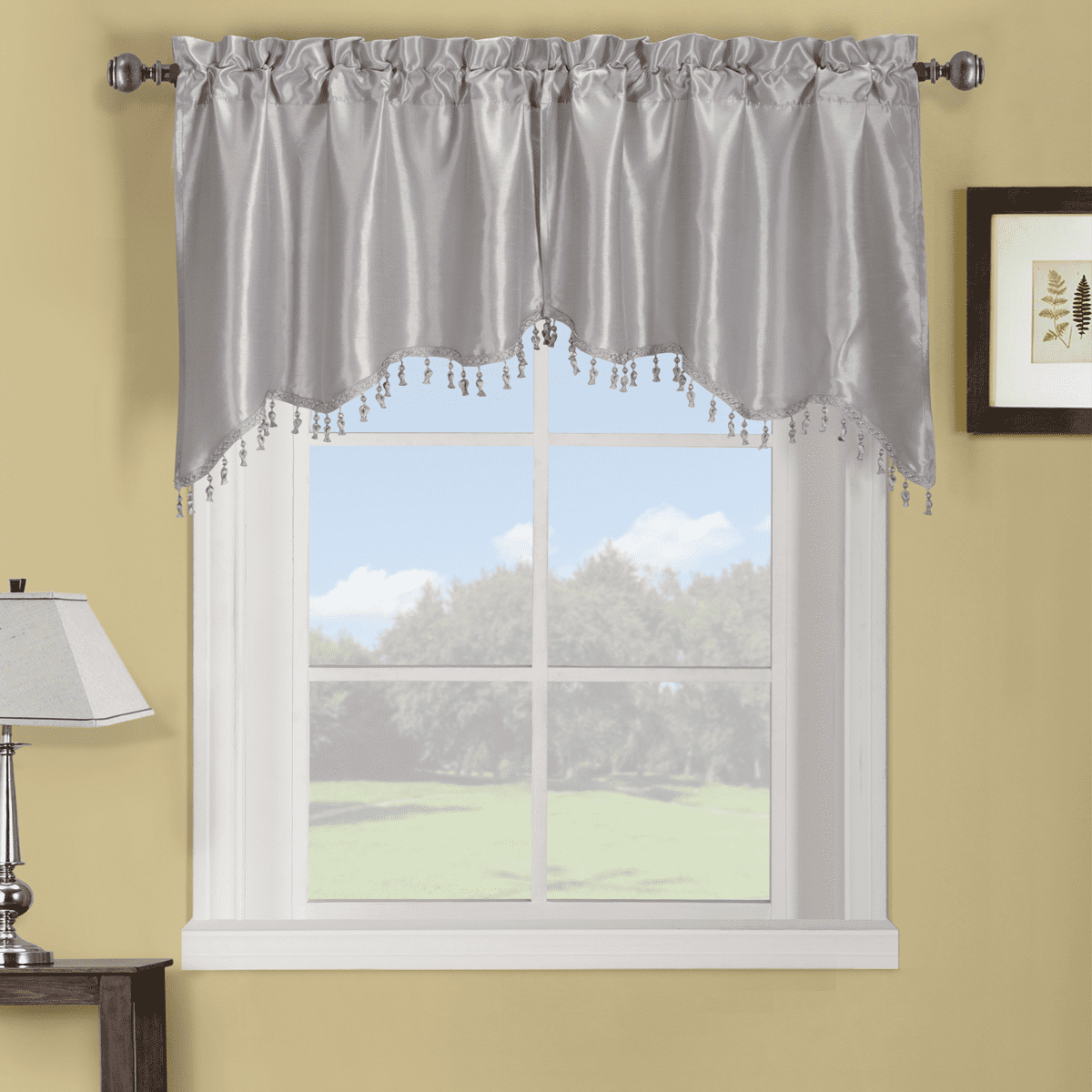 Casual Classic Contemporary Rod Pocket Soho Swag Valance 70"Wx30"L ...