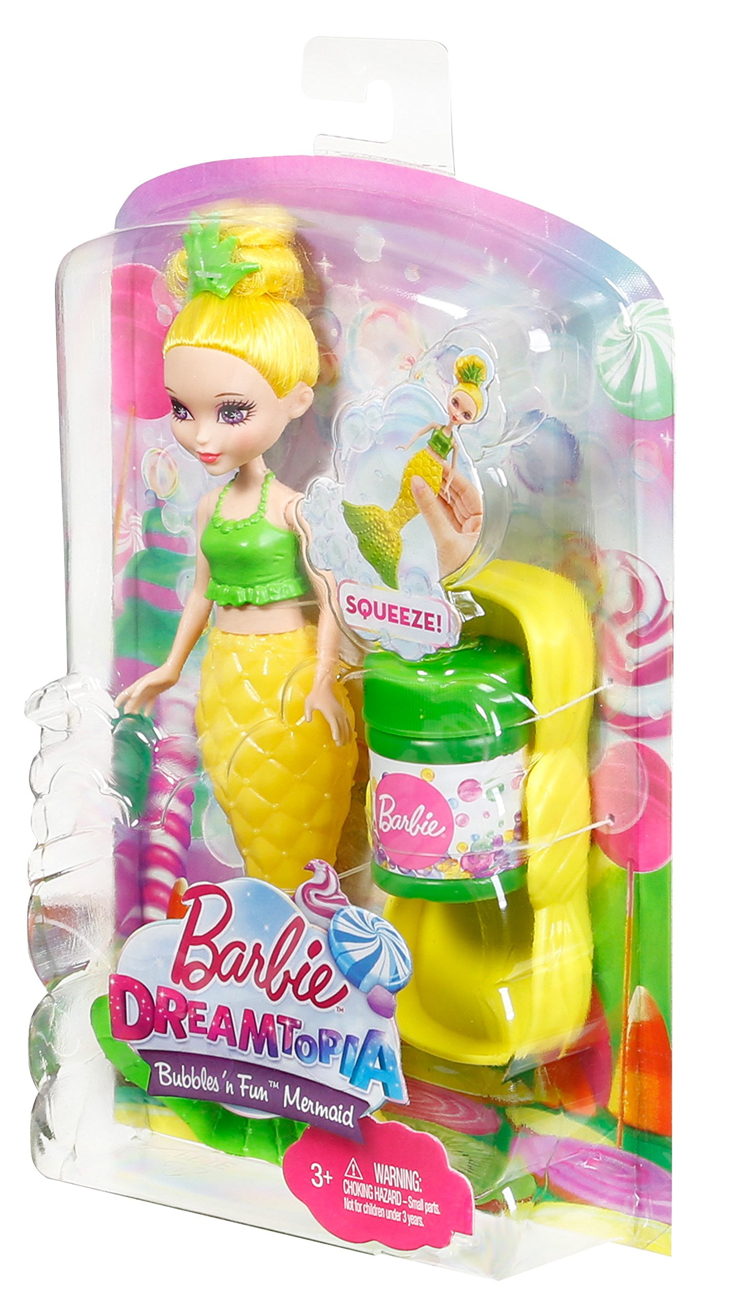 Barbie Dreamtopia Bubbles â n Fun Mermaid Yellow Doll Barbie ...