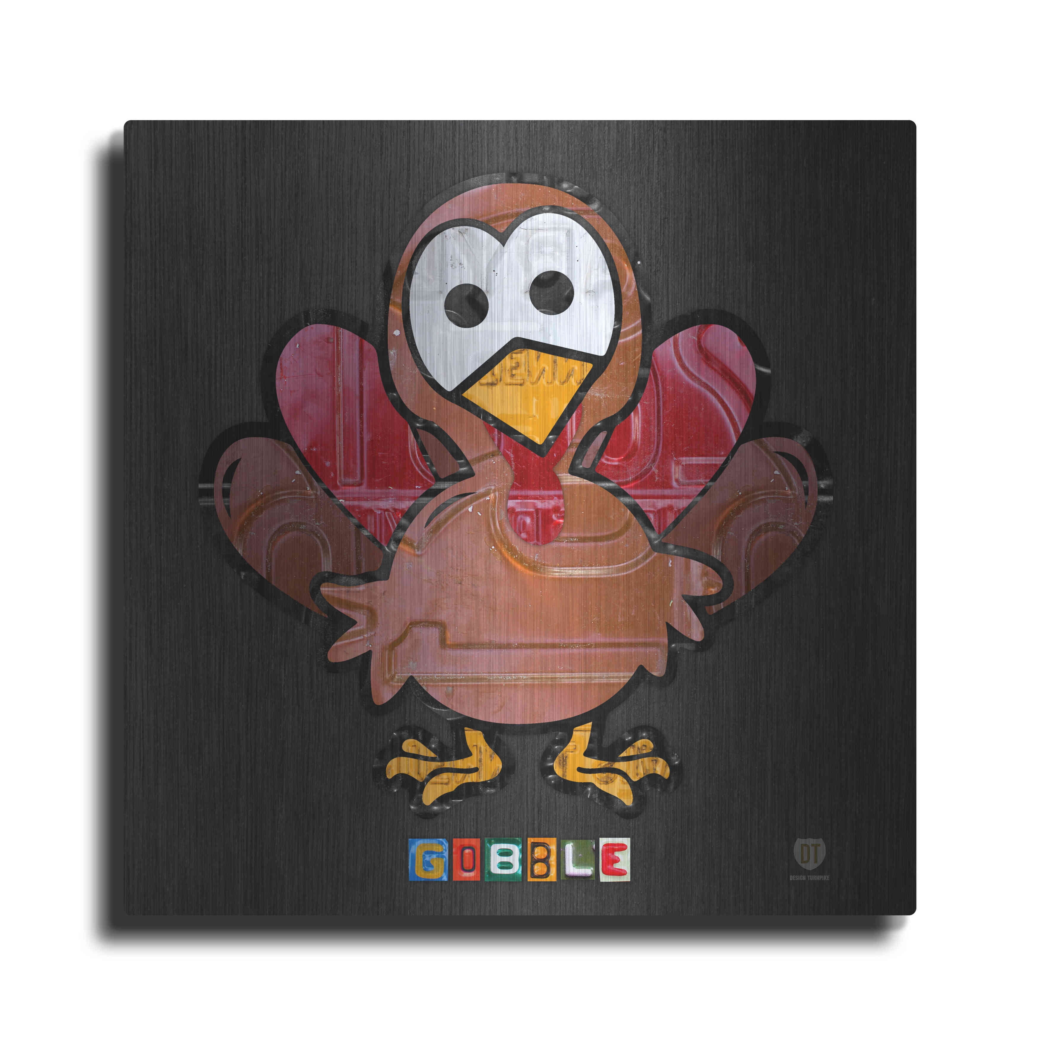 Luxe Metal Art 'Gobble' by Design Turnpike, Metal Wall Art, 12"x12 ...