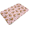 Bathroom Rugs Non Slip Washable - Cartoon Cute Corgi Dog Pink Kitchen ...