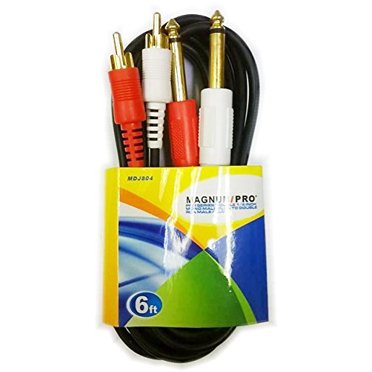 MAGNUM PRO MDJY3-2 PRO Series 6 Inch 1/4 Inch Mono Male Plug to Dual ...
