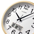 TIMESS 13" Digital Wall Clock, Calendar & Temp, Silent Movement ...