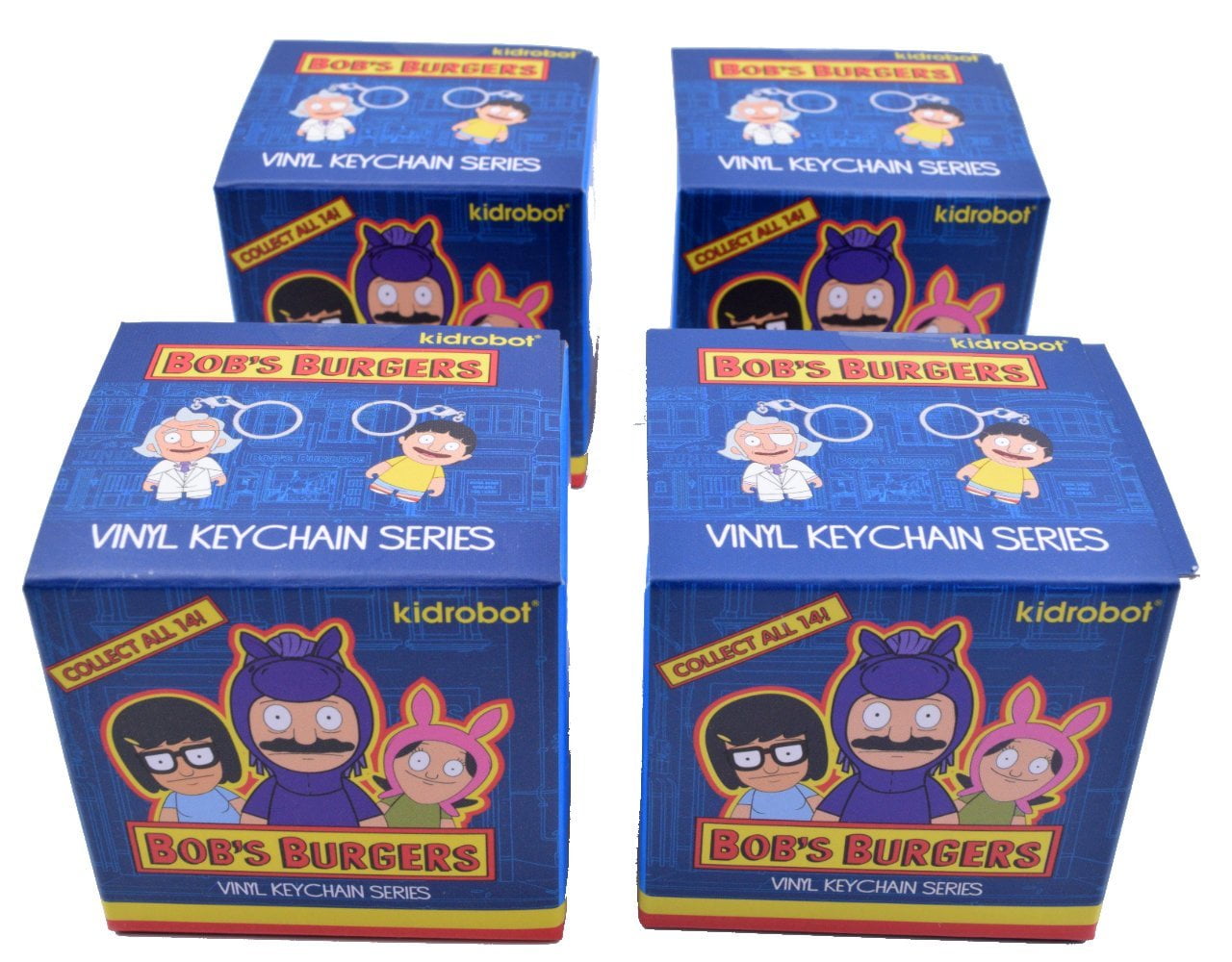 Set of 4: Bob's Burgers Blind Box Vinyl Figure Keychain Series by ...